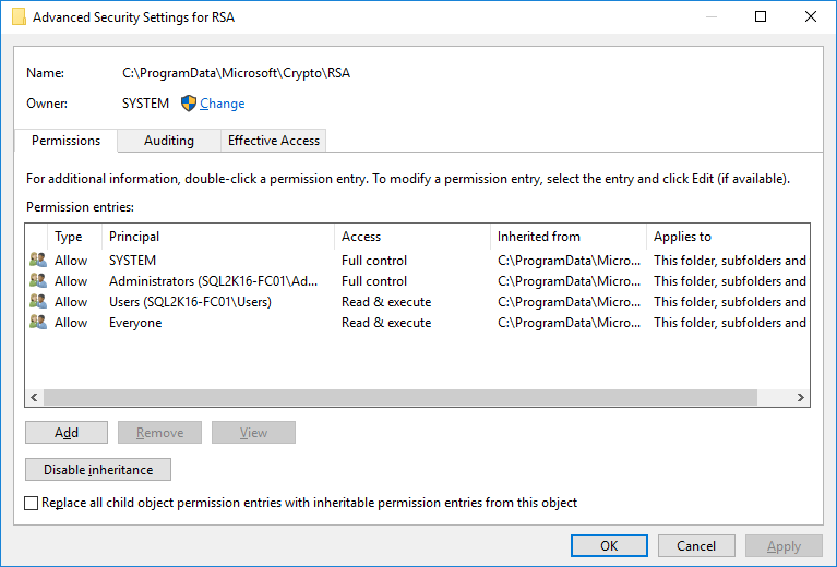 RSA Permissions - Jonathan Kehayias
